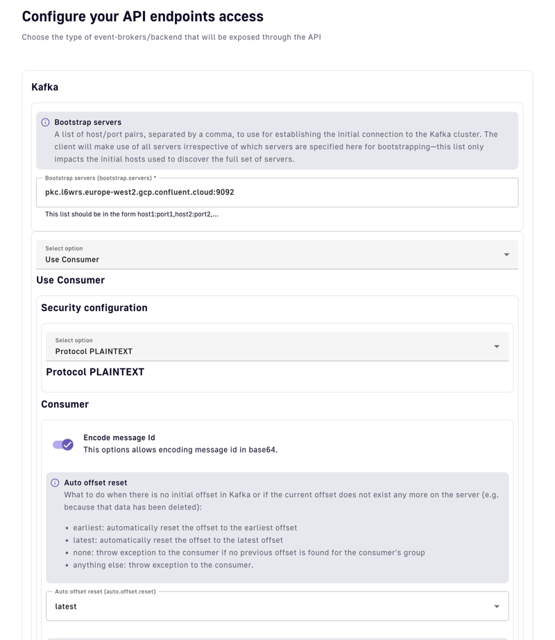 Confluent HTTP/REST proxy vs. Gravitee Kafka proxy